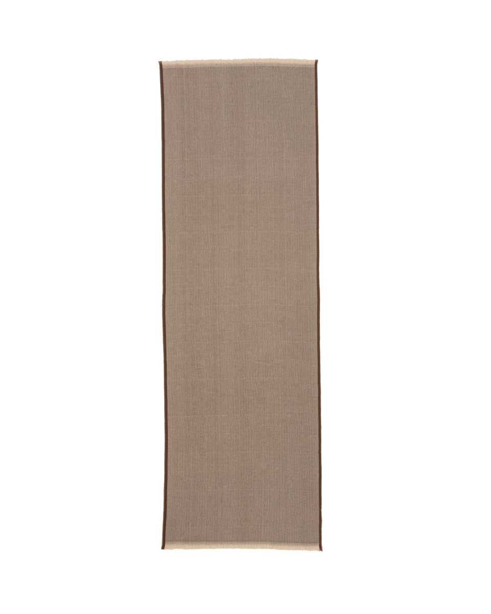 Alex Max Chevron Scarf - Taupe – Minsky London Ltd