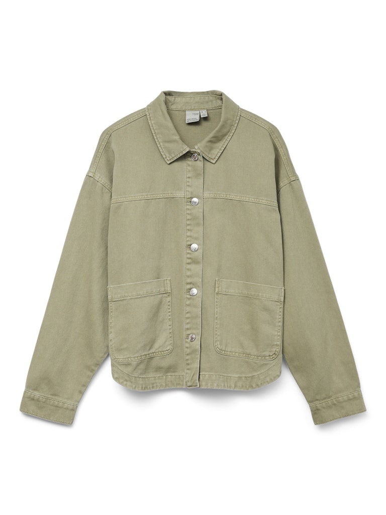 Vero Moda JAMIE LS DENIM SHACKET - Laurel Wreath Green – Minsky London Ltd